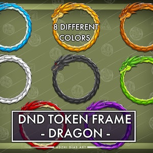 Dragon DND TOKEN Frame/ Digital Token/dungeons and Dragons/pathfinder ...