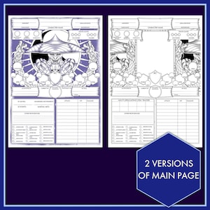 DND 5E Character Sheet MONK D&D Sheet PDF for Dungeons and Dragons 5th ...