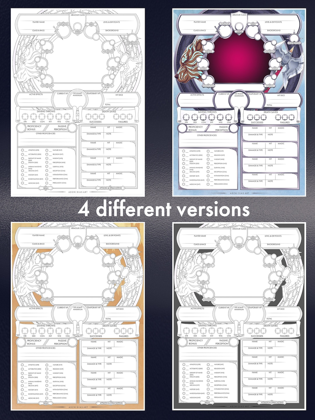 Barbarian D&D 5E Charakterbögen DND Sheet PDF für Dungeons and Dragons ...