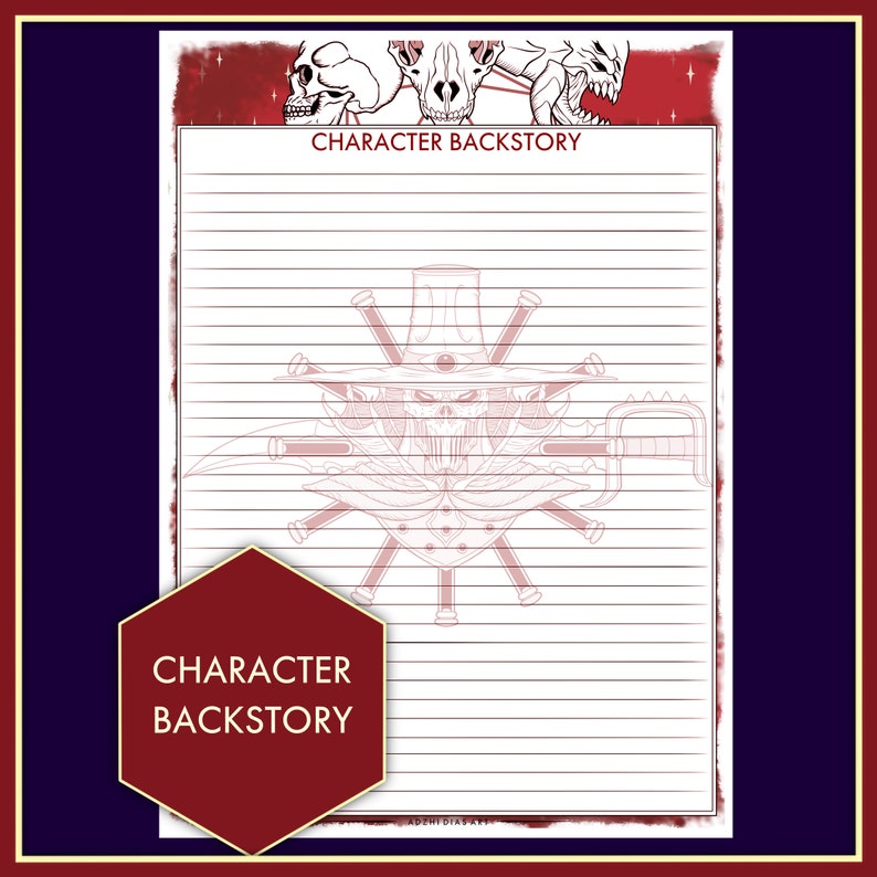 Blood Hunter Character Sheet - D&D 5E RPG, DM GM Tools (pdf) - Etsy