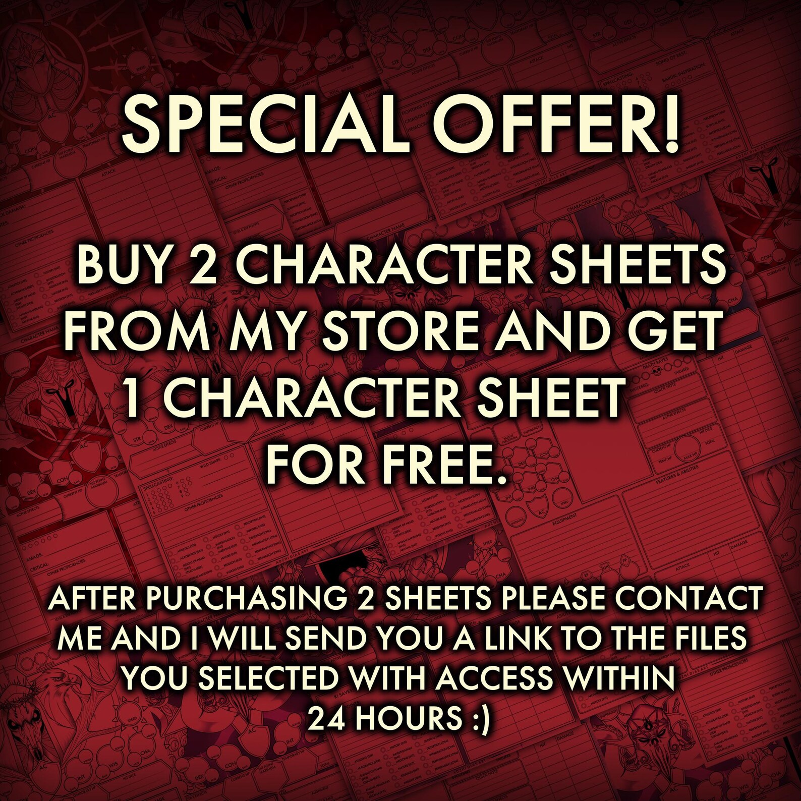 Blood Hunter Character Sheet - D&D 5E RPG, DM GM Tools (pdf) - Etsy