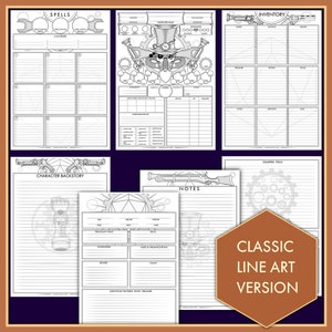 DND 5e Artificer Character Sheet: Dungeons and Dragons PDF (A4, 7 Pages) - Etsy