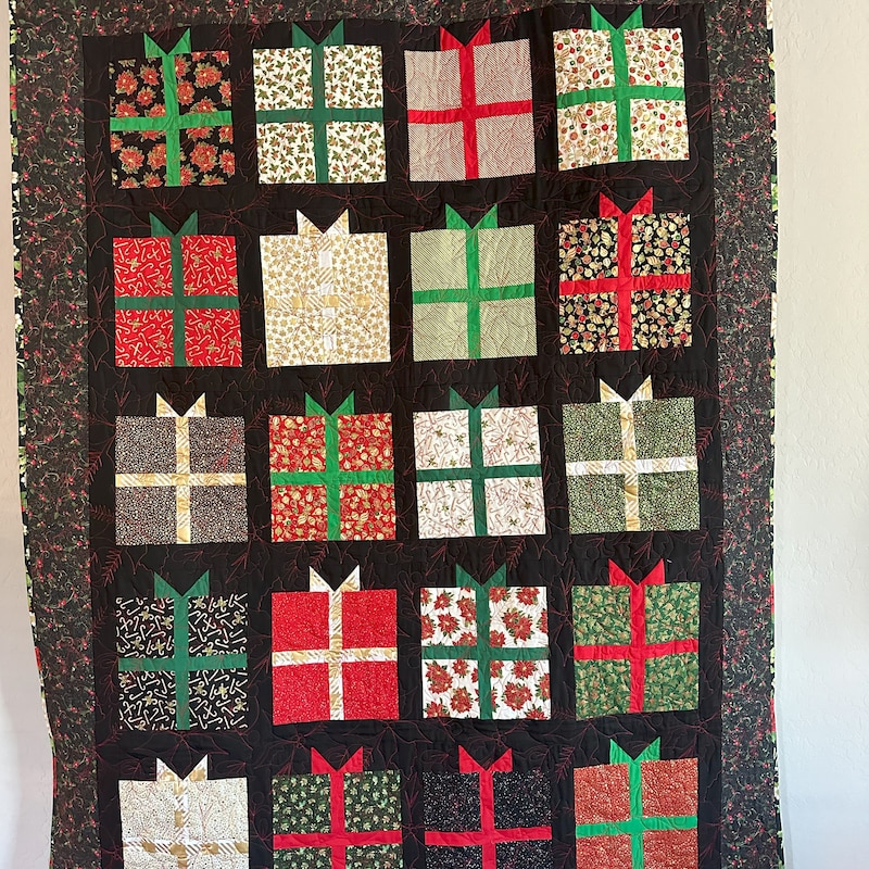 Christmas Quilt - Etsy