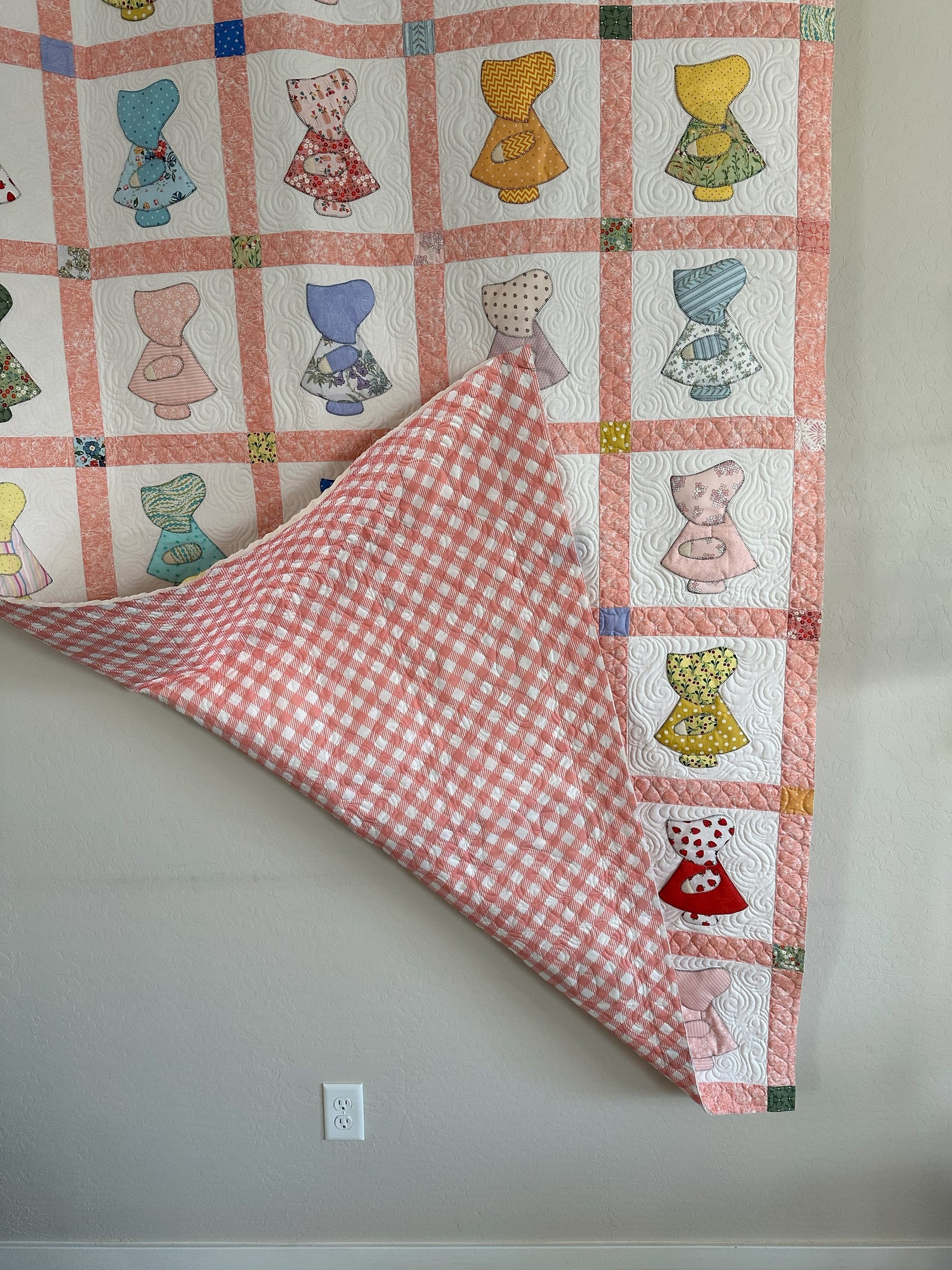 Handmade Sun Bonnet Sue Appliqued Quilt - Etsy