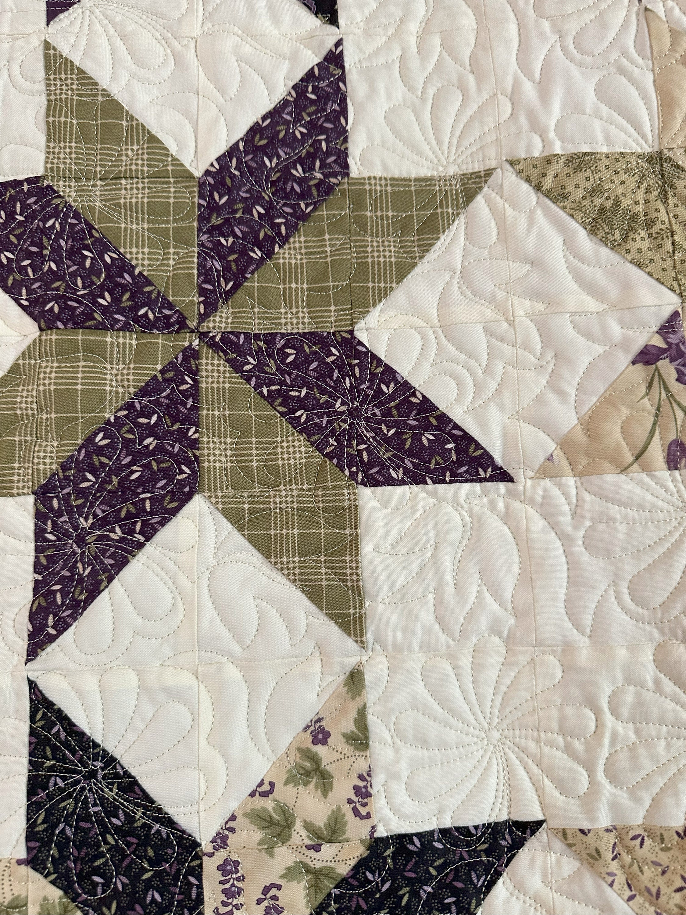 Handmade Star Quilt in Purples and Greens - Etsy