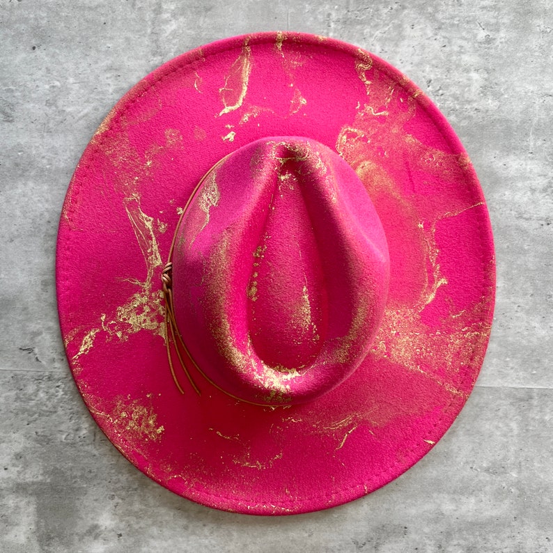 Gold Marbled Wide Brim Rancher Hat - Etsy