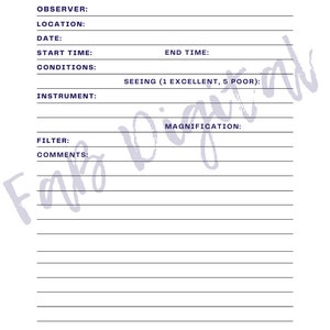 Explore the Cosmos: Astronomy Observation Journal With Log Sheets 120 ...