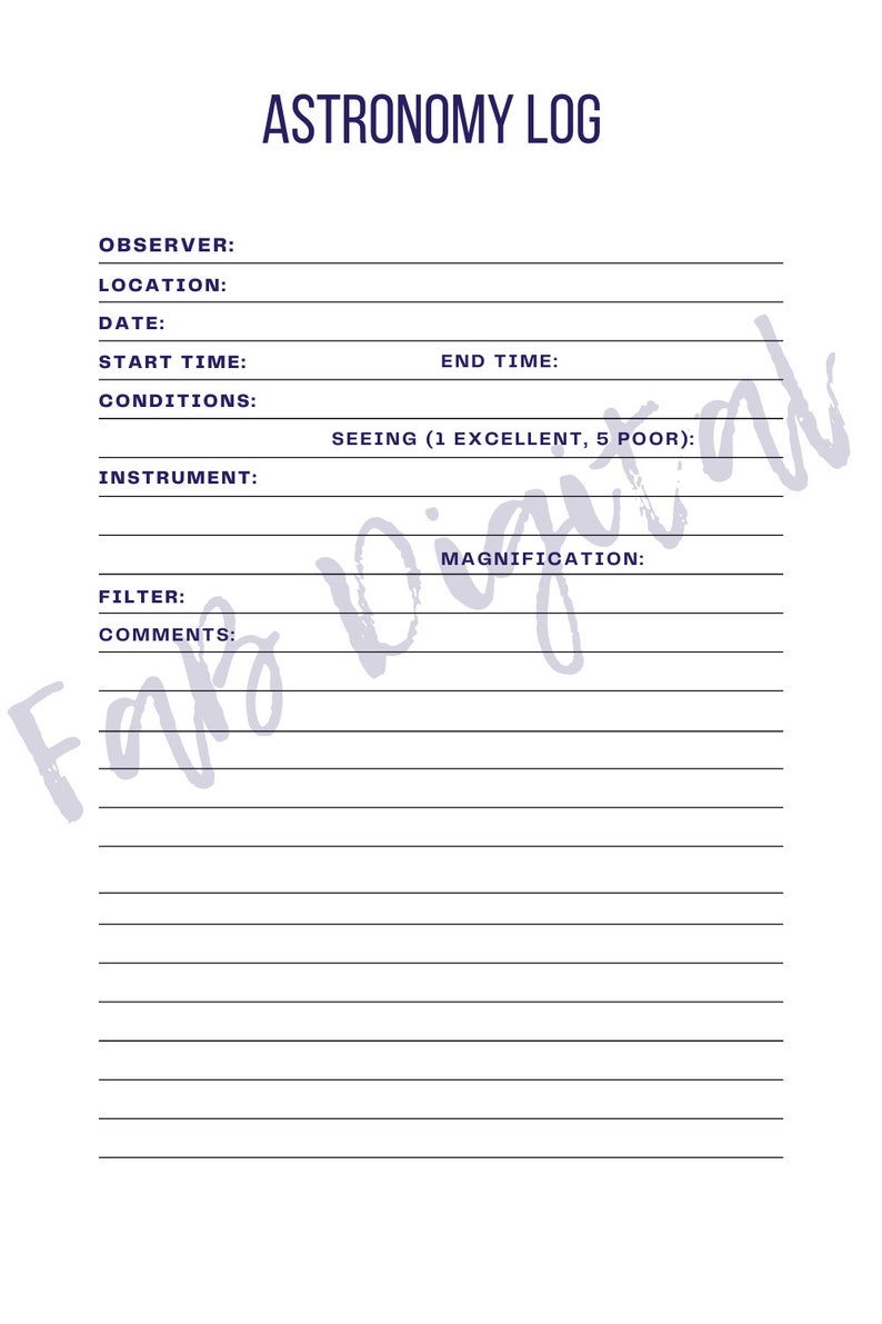 Explore the Cosmos: Astronomy Observation Journal With Log Sheets 120 ...