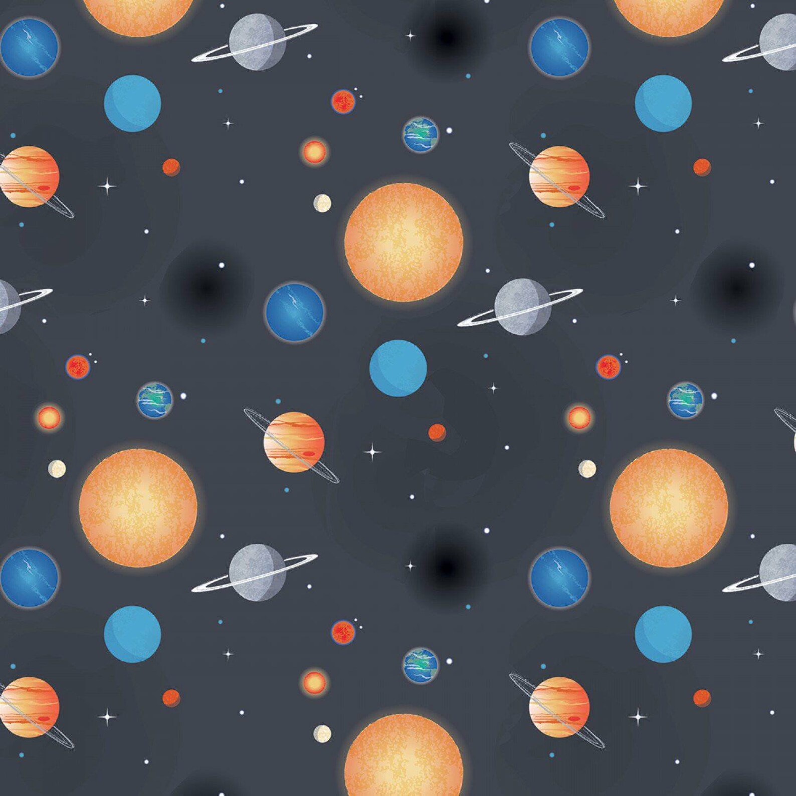 Nasa Planets Woven Cotton Fabric - Etsy