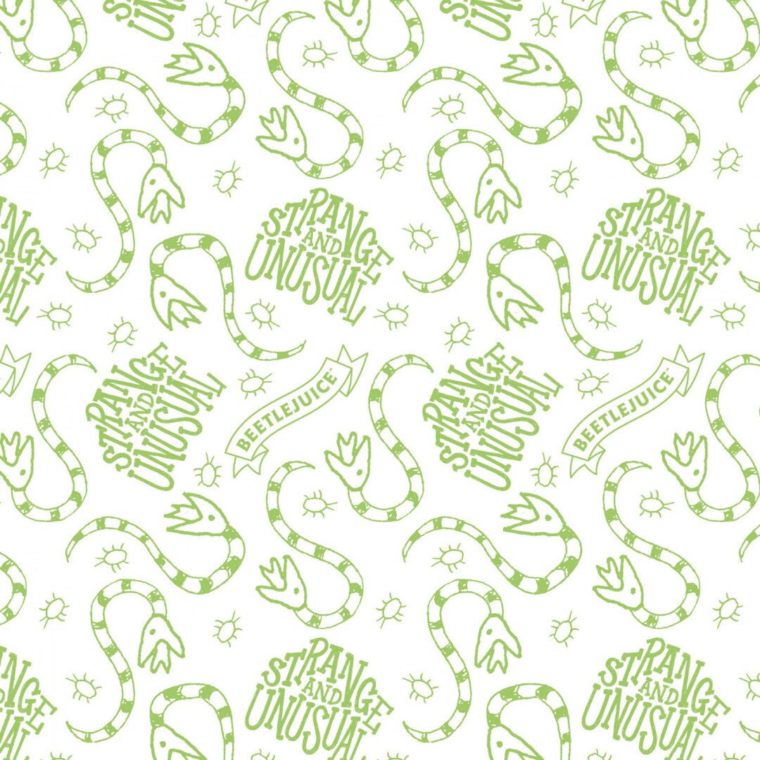 Beetlejuice Worm Cotton Fabric - Etsy