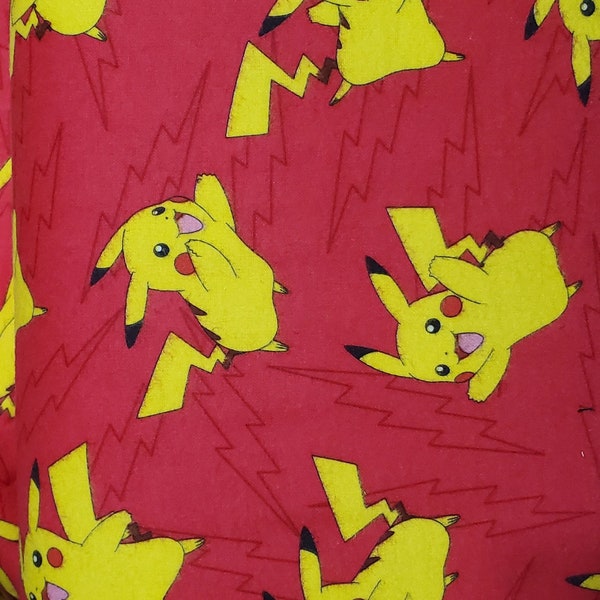 Pikachu Flannel Fabric - Etsy