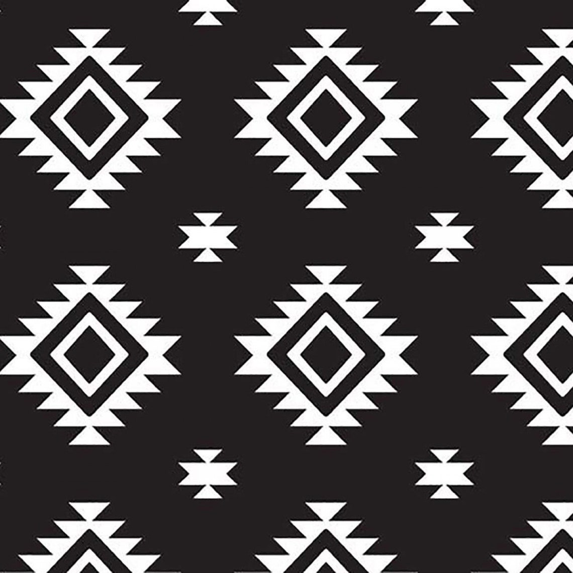 Stretchy Black Diamond knit Fabric | Etsy