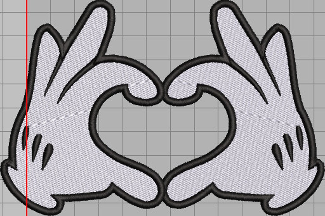 Heart Hands Machine Embroidery 3 Design Files - Etsy