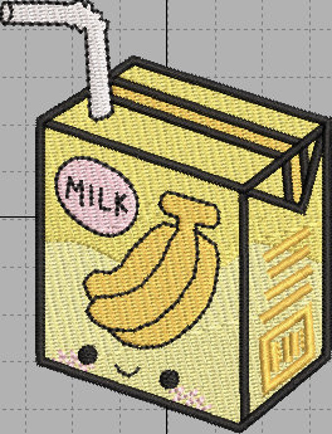 Banana Milk Machine Embroidery Design File 4x4 - Etsy