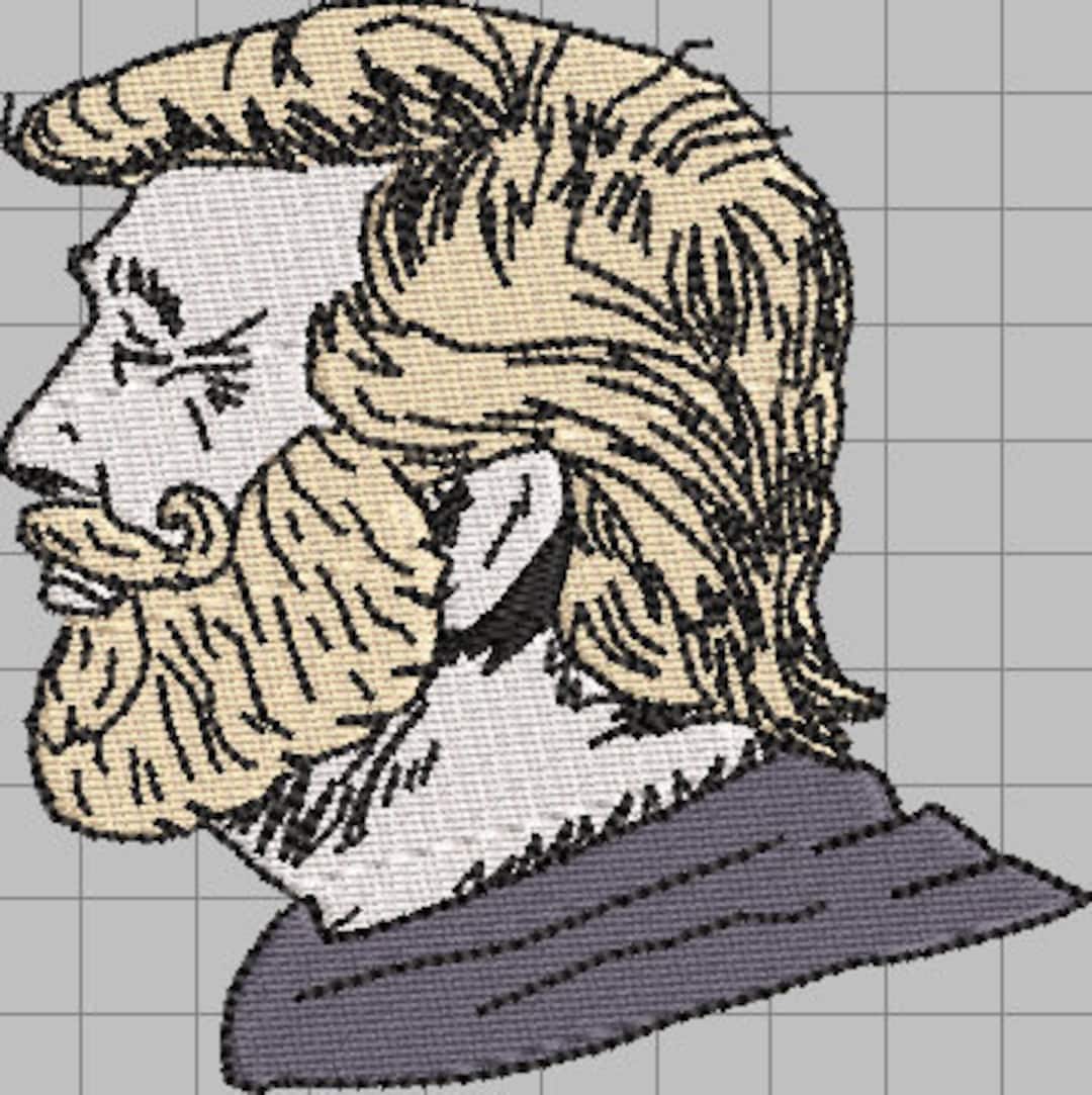 Trump Chad Machine Embroidery Design File - Etsy