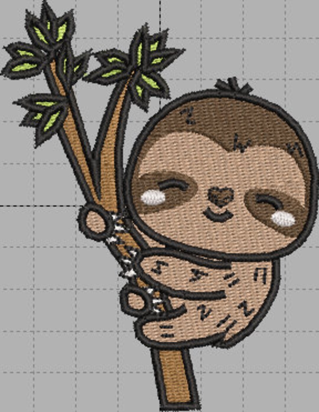 Cute Sloth in a Tree Machine Embroidery Design File 4x4 - Etsy