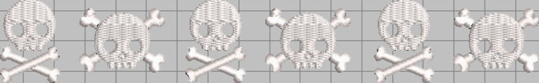 Skull Border Machine Embroidery Design File - Etsy