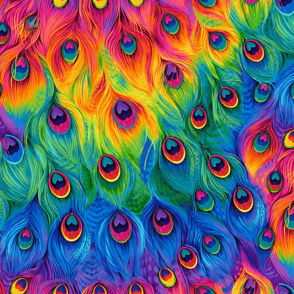 Peacock Fabric Panels - Etsy