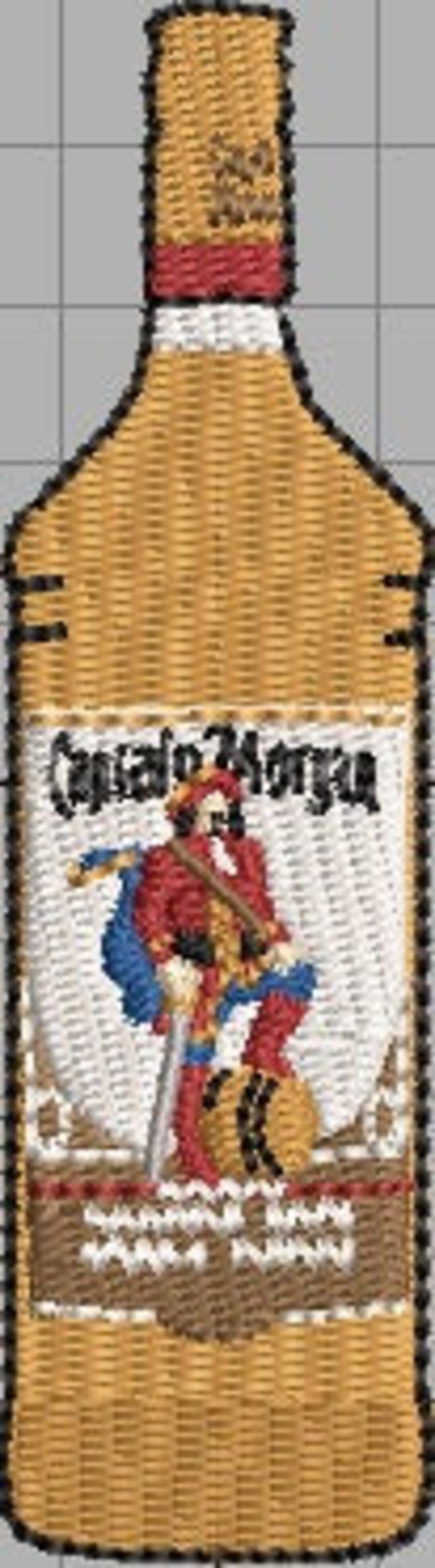 Rum Bottle Machine Embroidery Design File 4x4 - Etsy