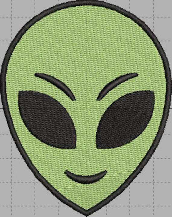 Alien Face Machine Embroidery Design File 4x4 | Etsy