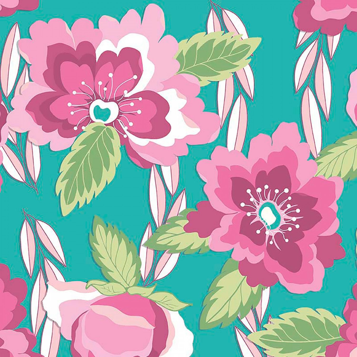 Stretchy Teal Floral Knit Fabric - Etsy Canada