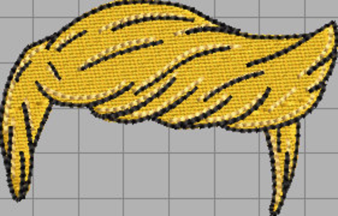 Trump Hair Machine Embroidery Design File - Etsy