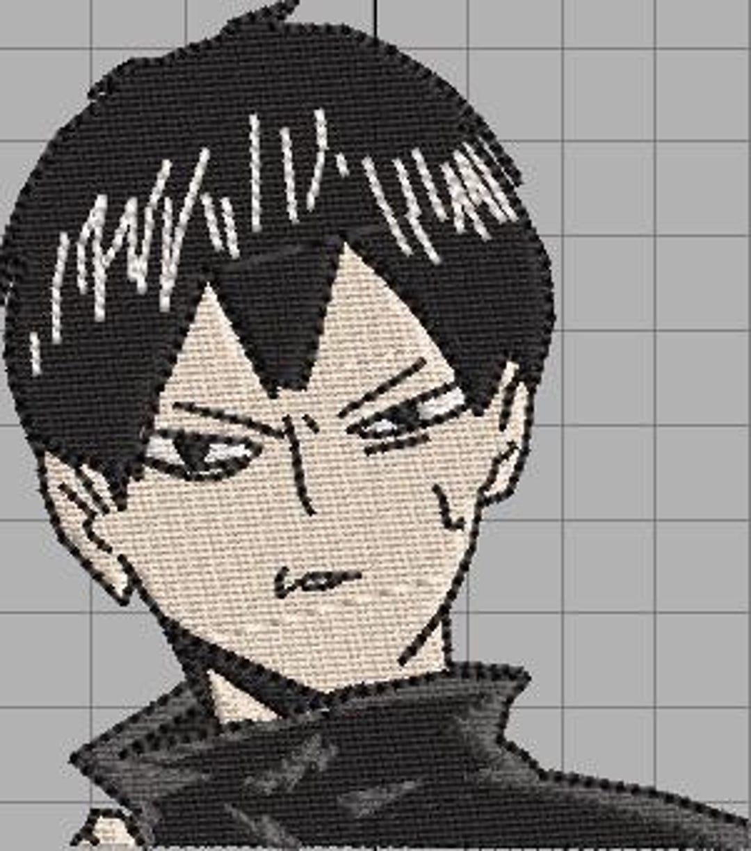 Anime Boy Scowl Machine Embroidery Design File - Etsy