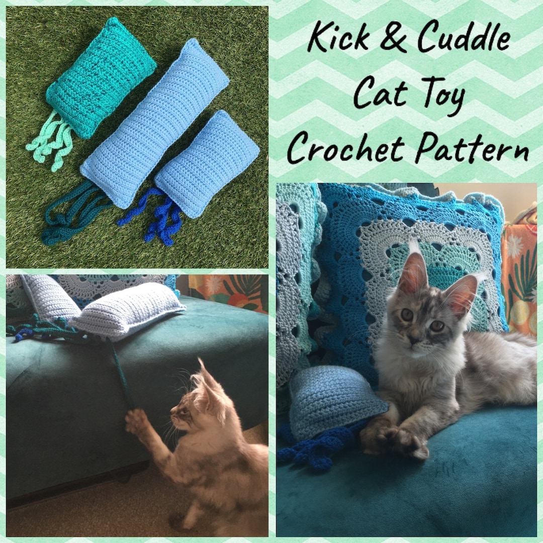 Kick and Cuddle Cat Toy Crochet Pattern PDF, Digital Instant Download ...