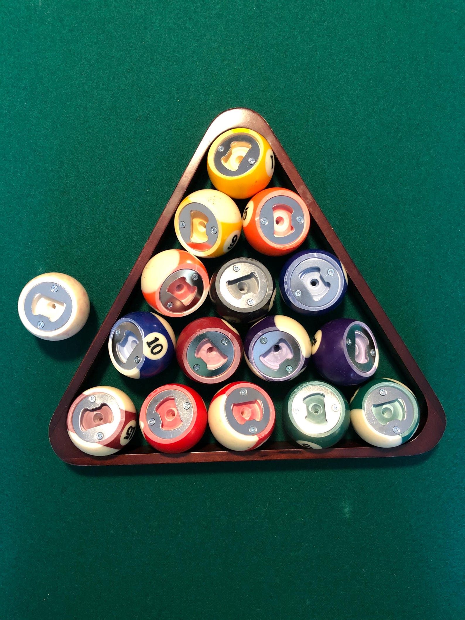 Unique, Pool Ball Bottle Opener. Handmade From Pool Room New Billiard ...