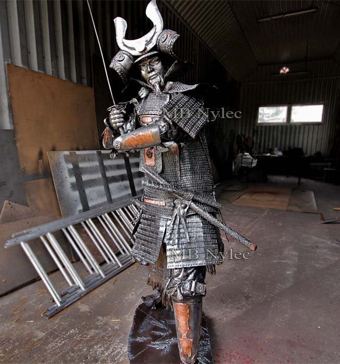 Samurai Wrought Iron Figure 87in Life Size Steampunk 100% Hand Made ...