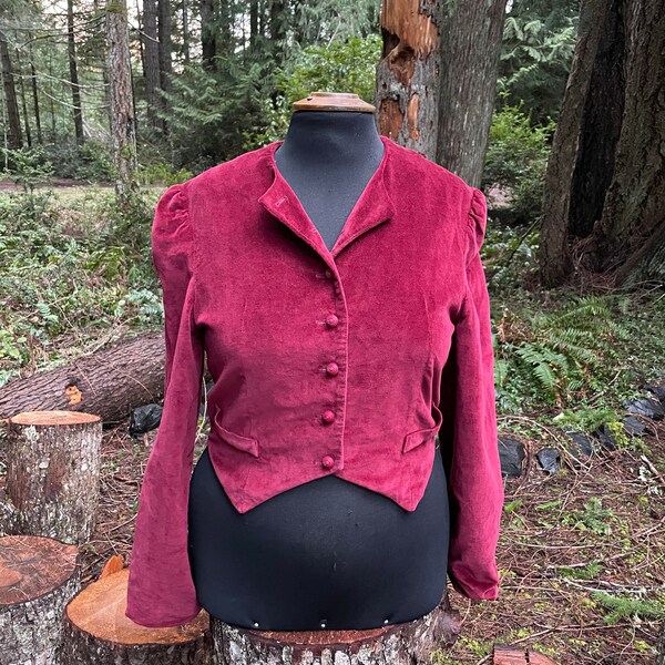 Red Velvet Jacket - Etsy