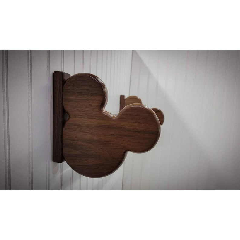 Wall Hanging Mickey Ear Holder – Wooden Disney Ear Display Rack ...