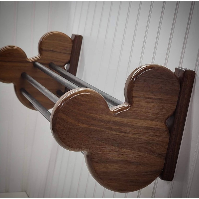 Wall Hanging Mickey Ear Holder – Wooden Disney Ear Display Rack ...