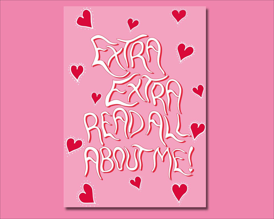 Extra, Extra, Read All About Me Feminist A4 Print Feminist Art Self ...