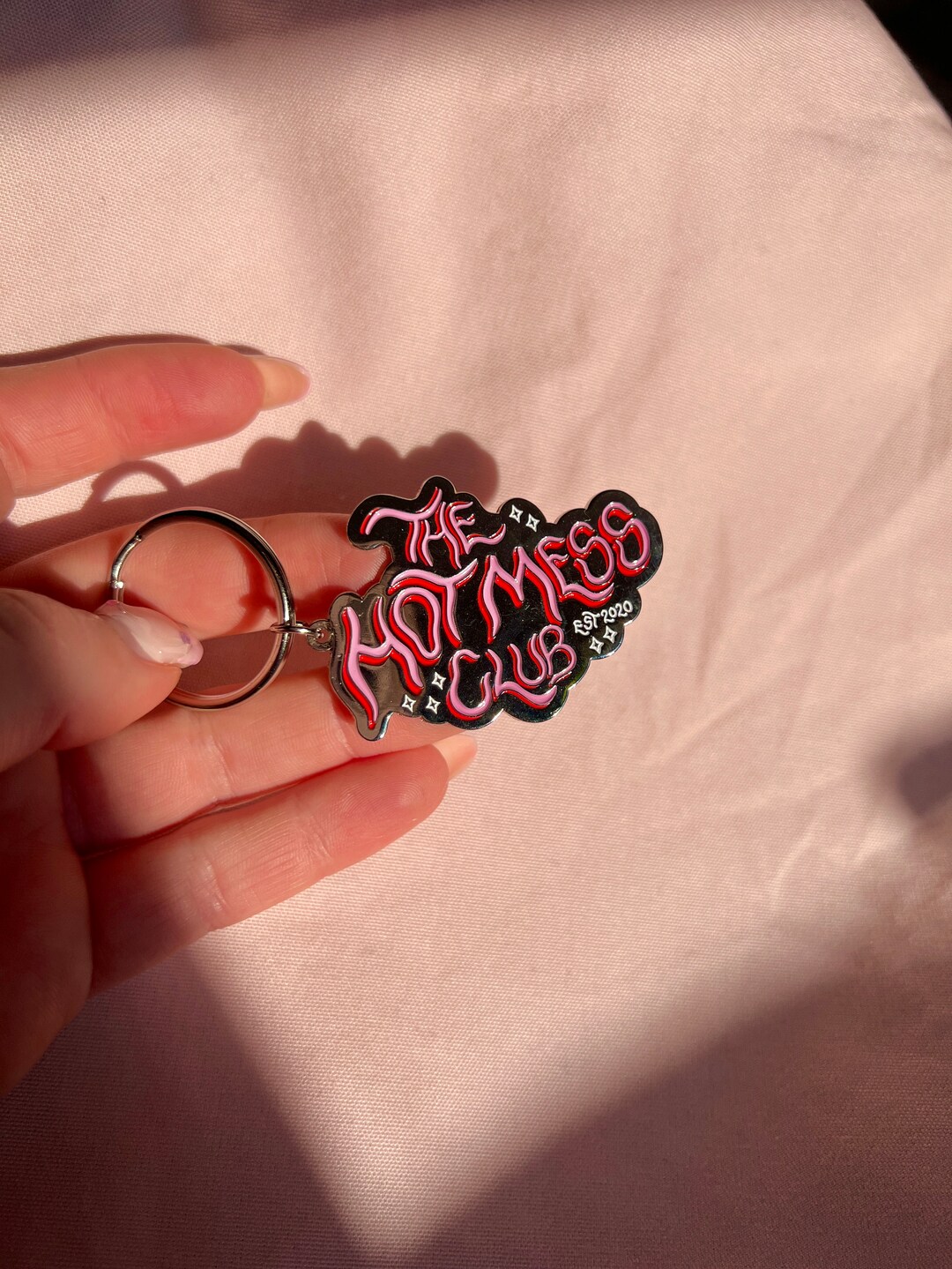The Hot Mess Club Keyring Sassy Gift Menopause Gift Enamel Keychain ...