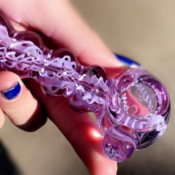 Purple Glass Pipe - Etsy