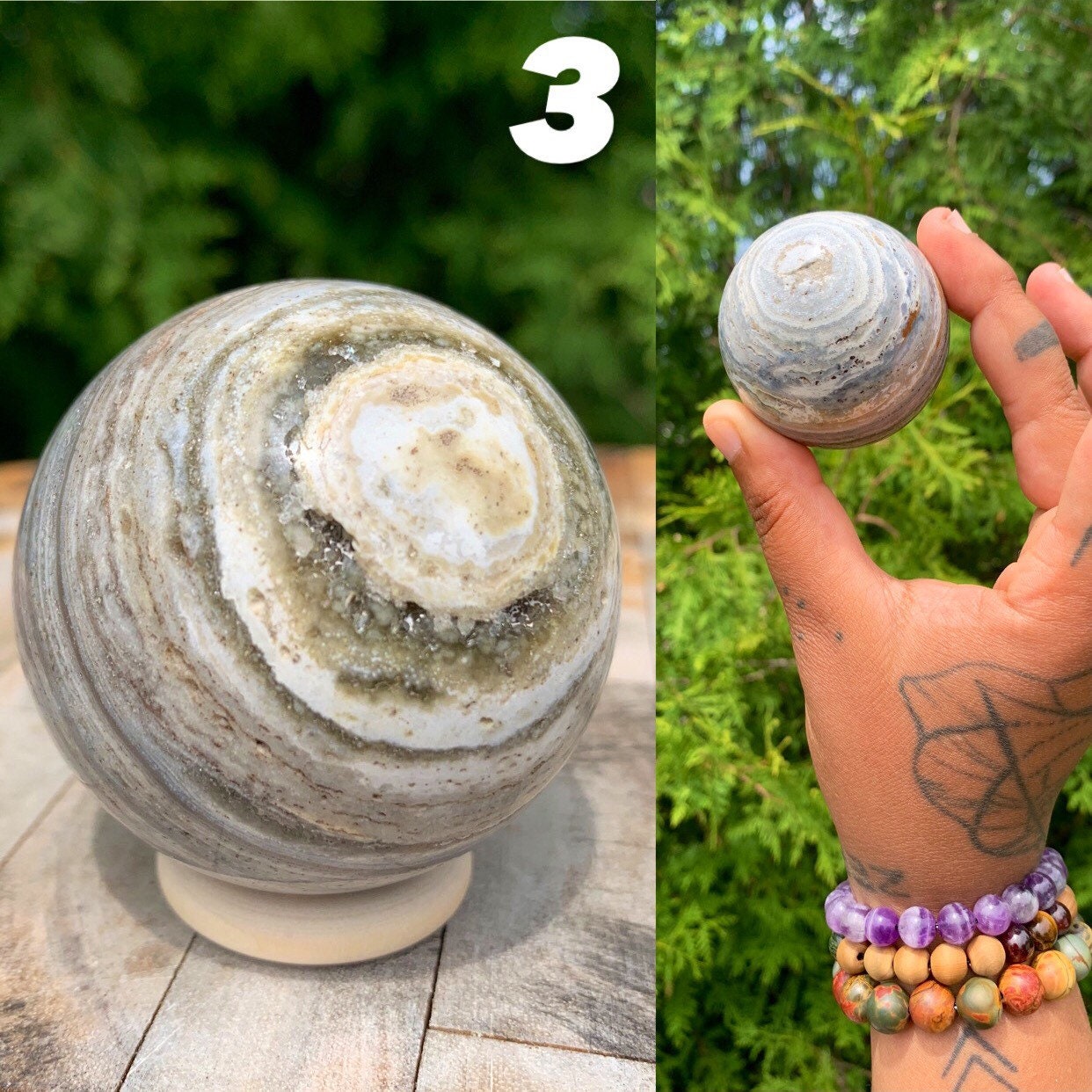 Ocean Jasper Sphere Orbicular Jasper Orb Crystal Worry Rock | Etsy