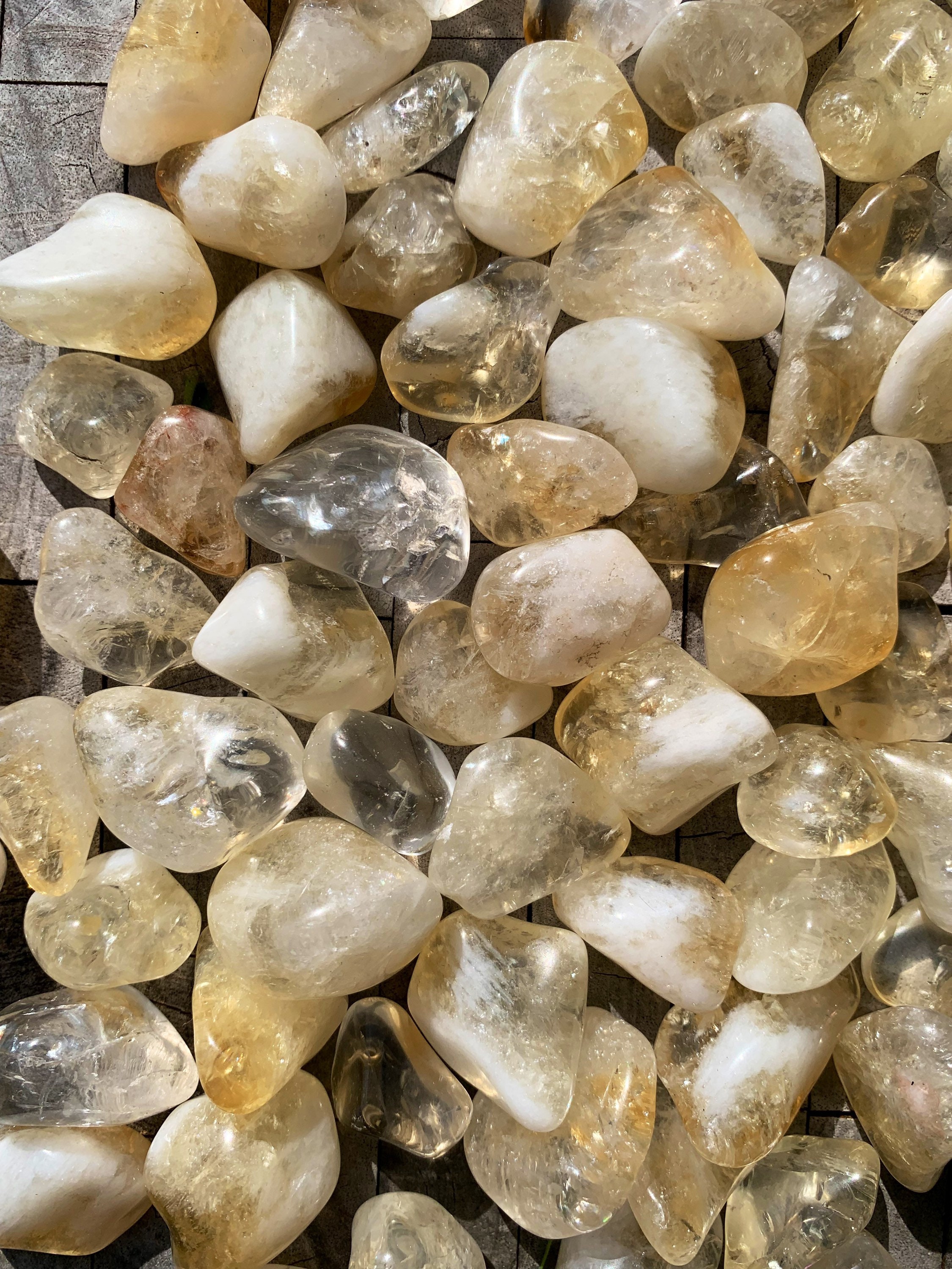 Citrine Tumbled Stone, Solar Plexus Chakra Crystal - Etsy