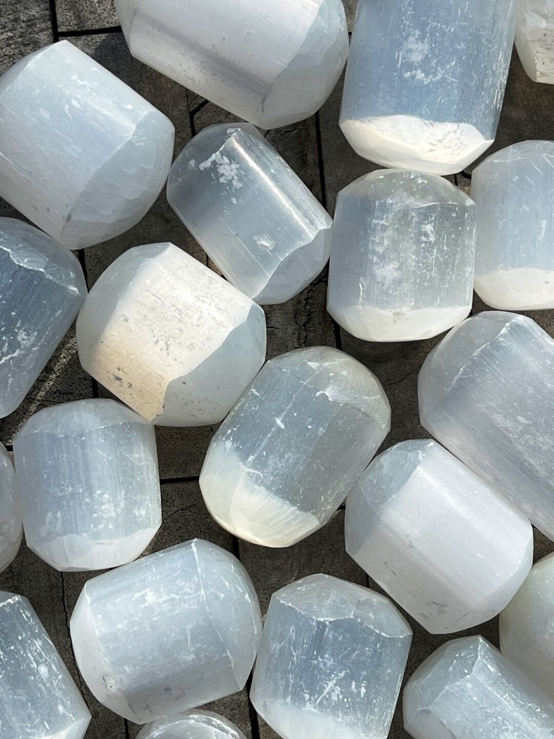 Selenite Tumbled Stone: Protection Crystal, Healing Stone - Etsy