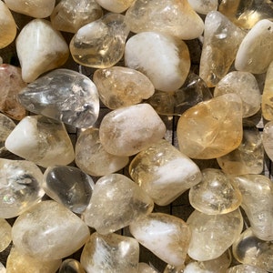 Citrine Tumbled Stone, Solar Plexus Chakra Crystal - Etsy