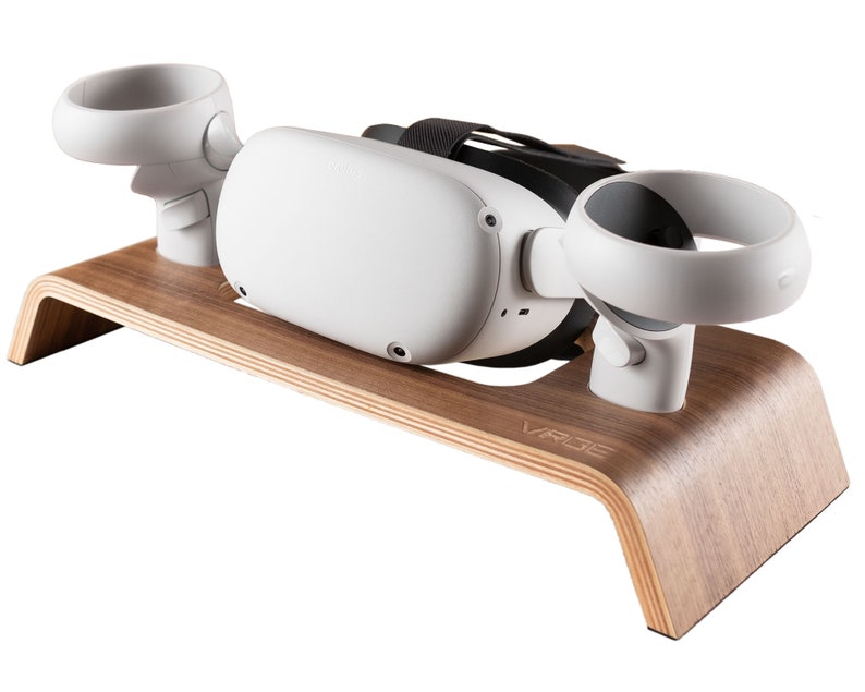 VRGE VR Stand - Wood Display and Organizer Stand for Oculus Quest 2 ...