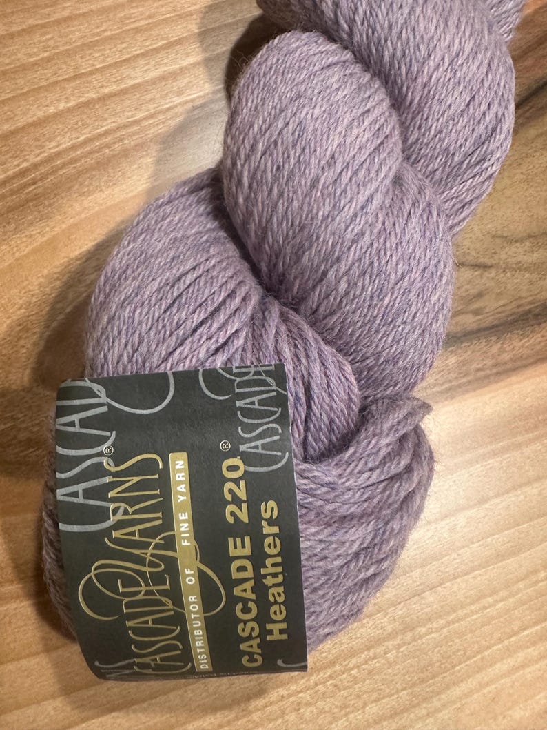 Cascade 220 Purple Heather Yarn - Etsy