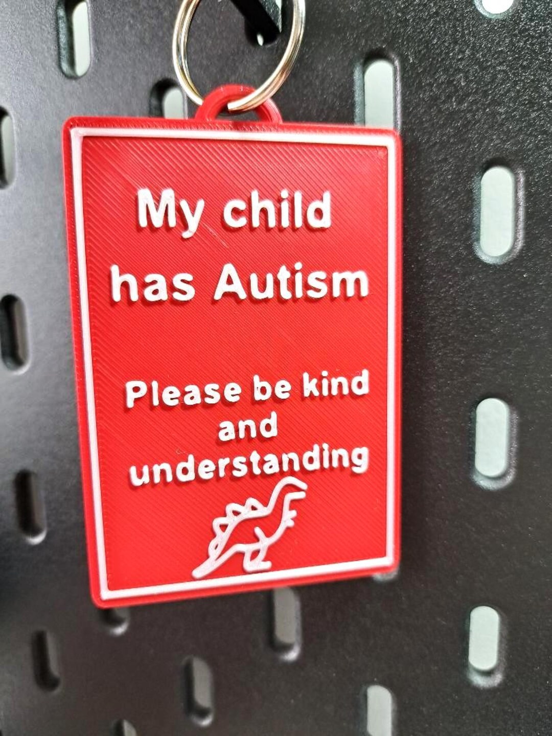 Autism Awareness Lanyard | Red 'my Child Has Autism' Tag | Hidden ...