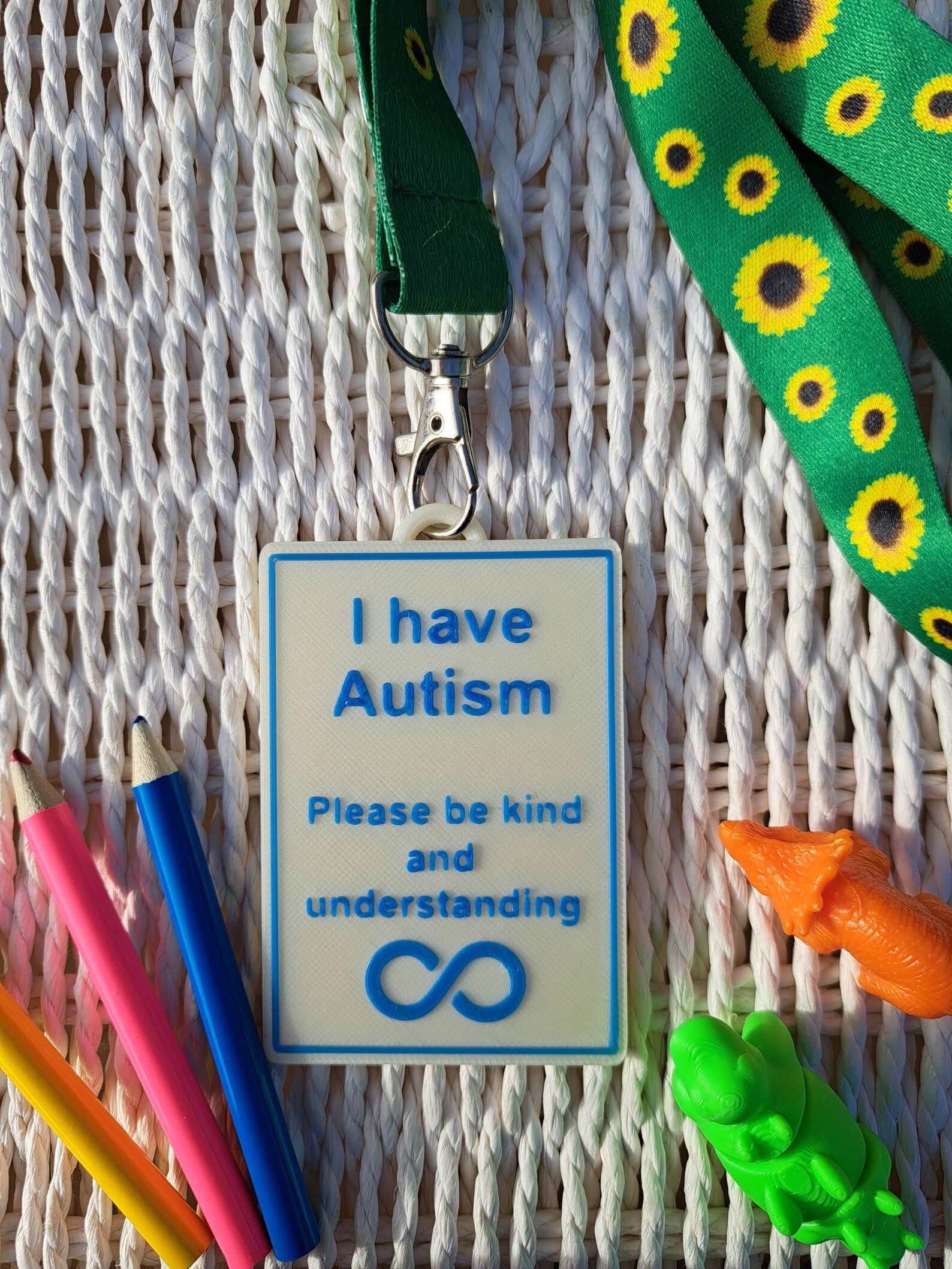 Autism ID Tag - I Have Autism Please Be Kind - Custom Keychain - 6 ...
