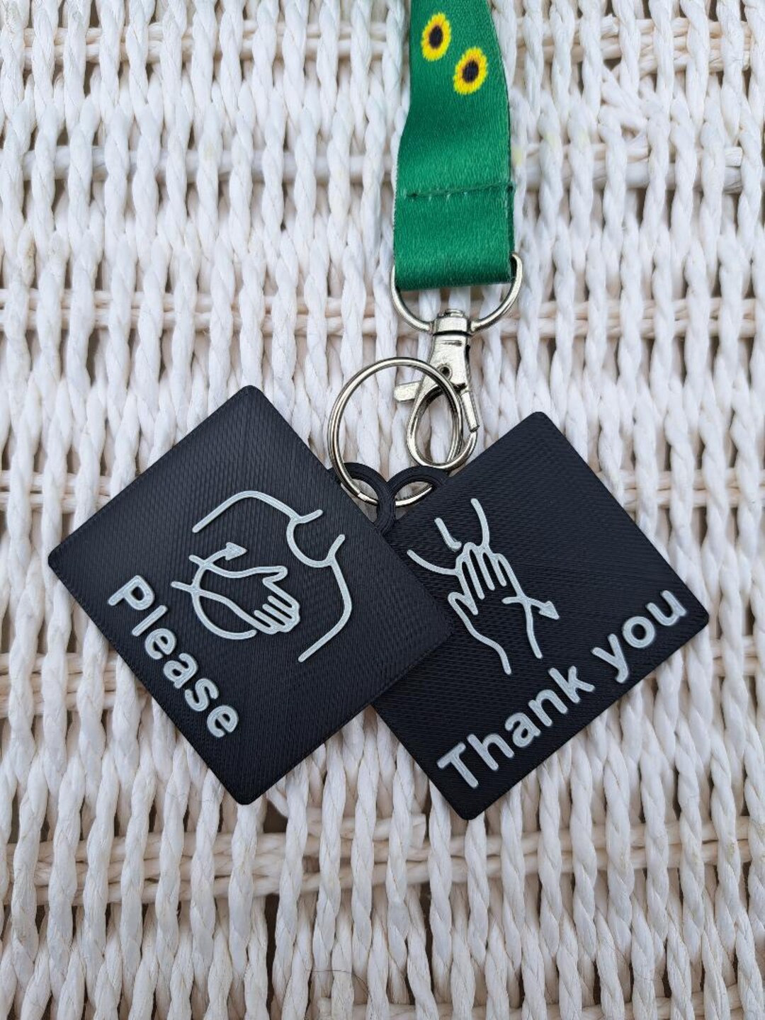 Autism Communication Tags - Please & Thank You - Sign Language Keyring ...
