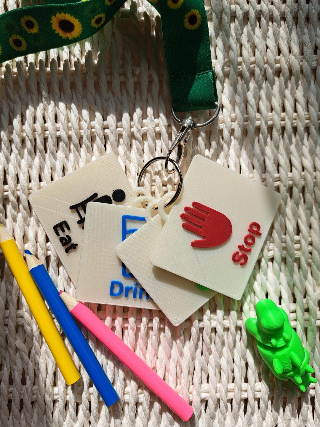3d-printed Autism Communication Keyring: Sensory Visual Aid for ...