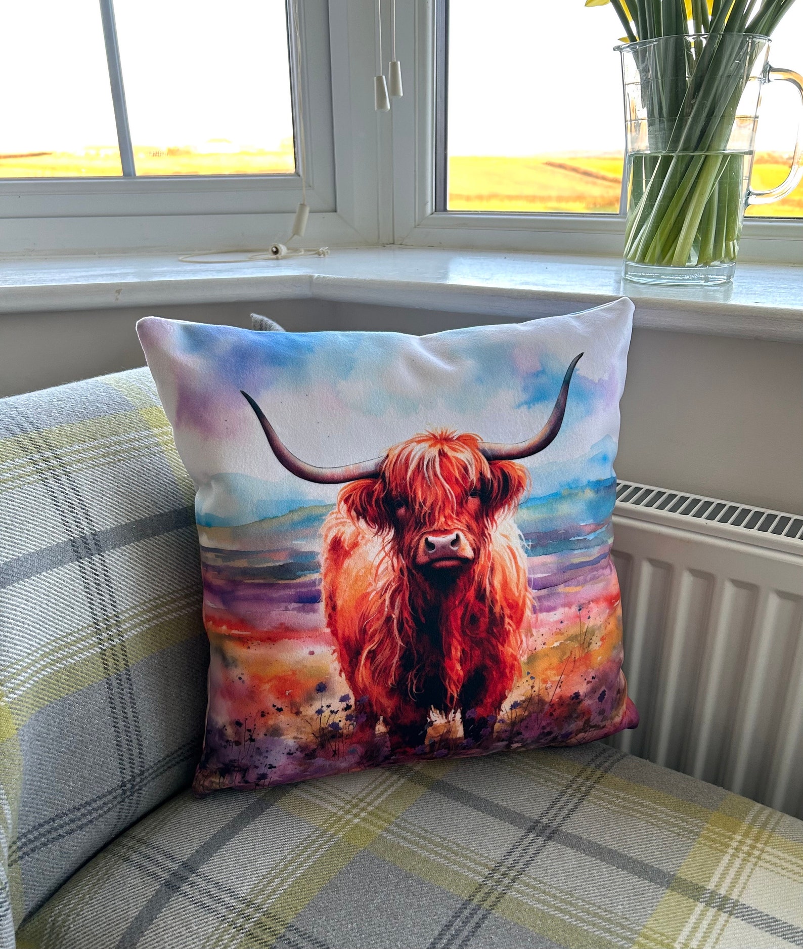Luxury Velvet Highland Cow *cushion Cover Only* - Size Approx 16x16 ...