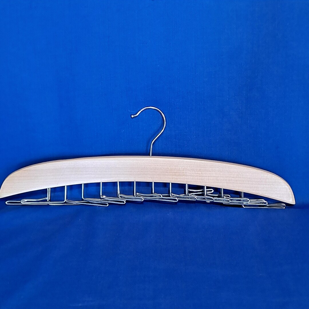 Wood Metal TIE RACK HANGER Necktie Belt Holder Scarf Bag Storage 24 ...