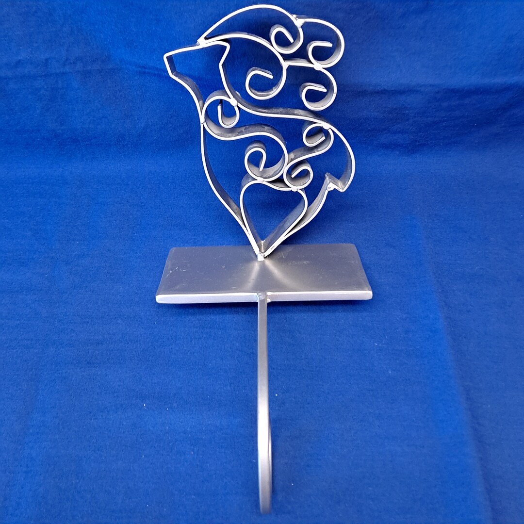 Metal REINDEER Christmas STOCKING HOLDER Mantel Hanger Metal Sitter ...