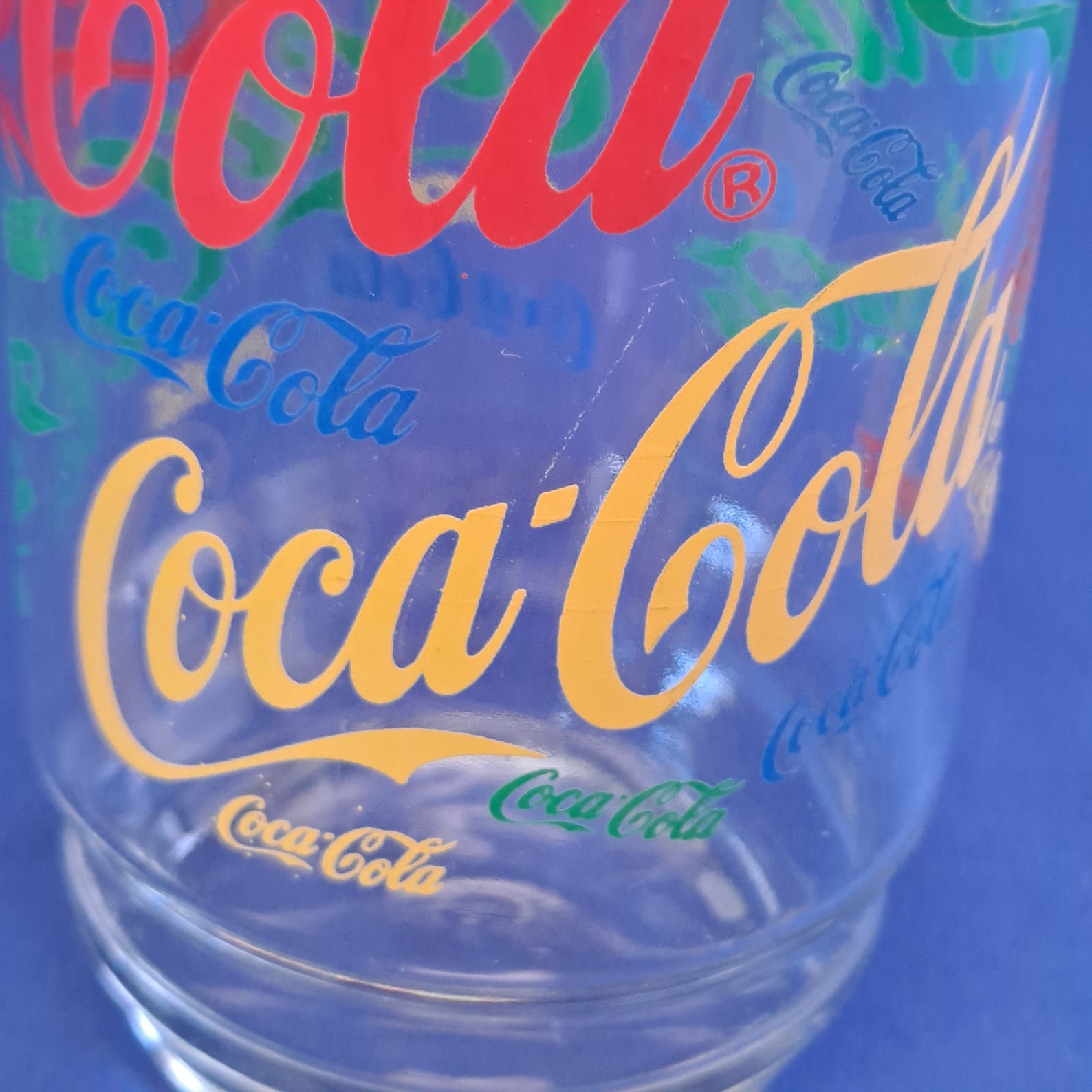 Coca Cola RAINBOW GLASS Coke Tumblers 16oz Cups Soda Indiana Glass - Etsy